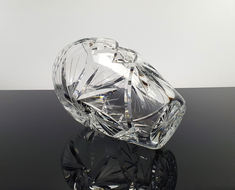 Large and Heavy Vase / Flower Vase Made of Crystal Glass Made in Poland ...
