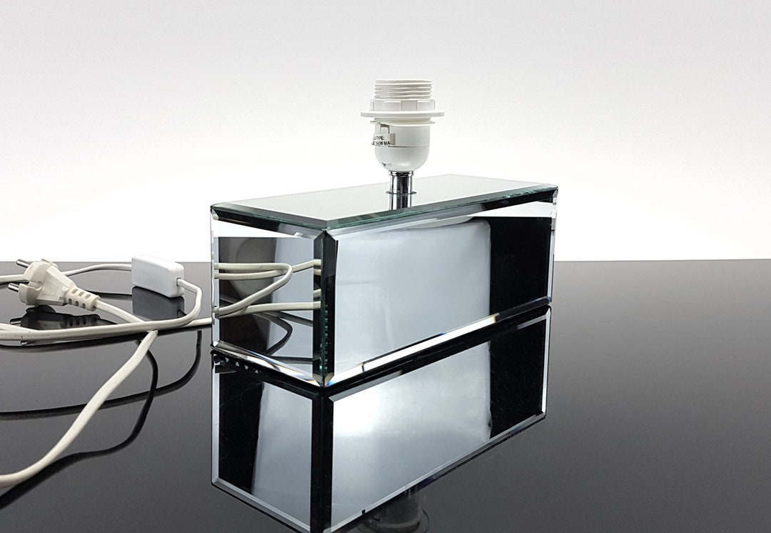 Lamp Base Made of Mirror Glass Lamp Base From the 80s / 90s Classy - Etsy