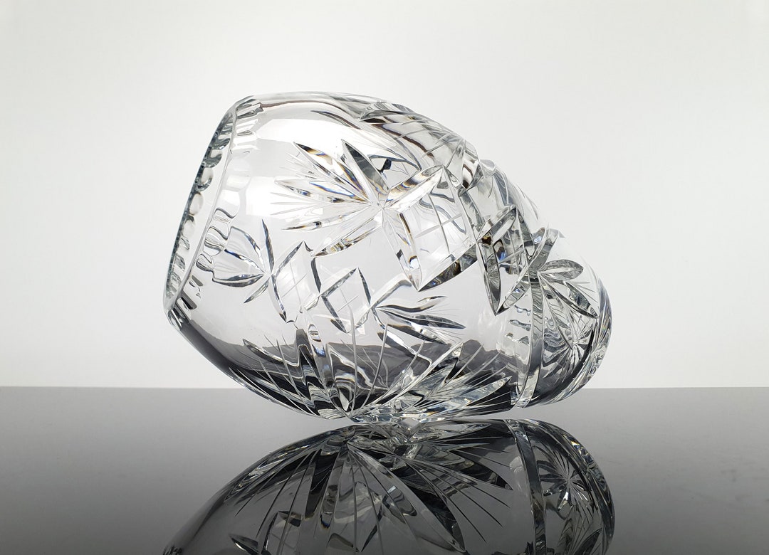 Large and Heavy Vase / Flower Vase Made of Crystal Glass Made in Poland ...