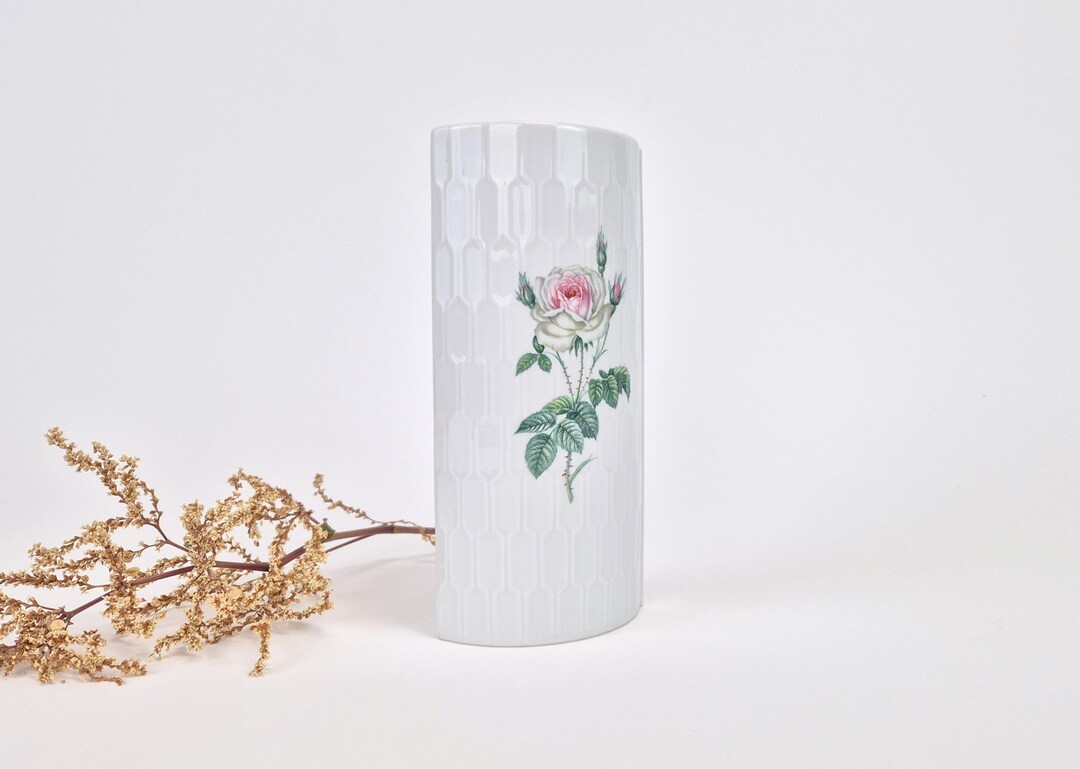 Vintage Porcelain Vase / Flower Vase by Kaiser Alka Kunst Bavaria Rosen ...