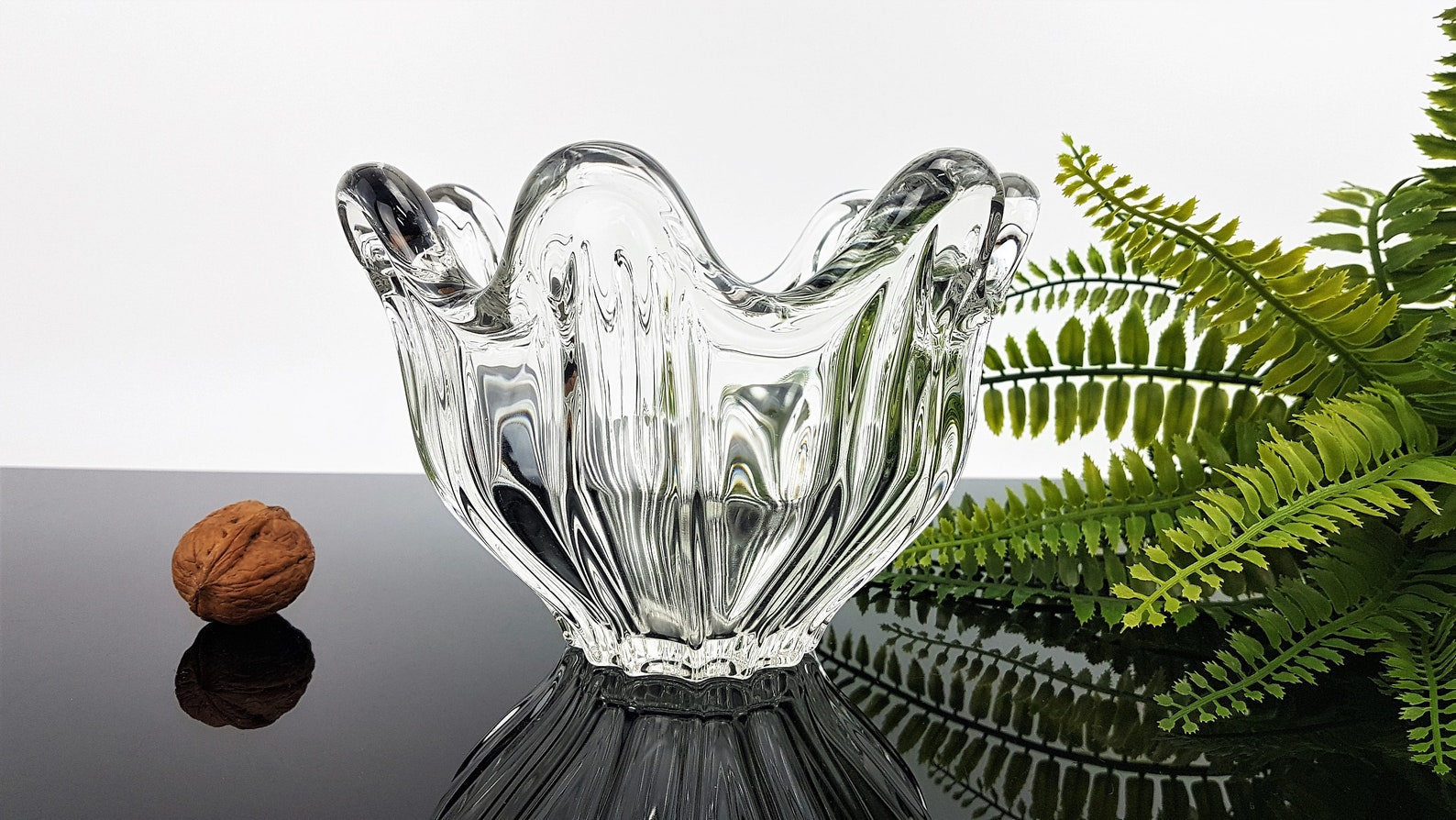 Vintage Crystal Bowl Noble Fruit Bowl Confectionery Bowl Decoration ...