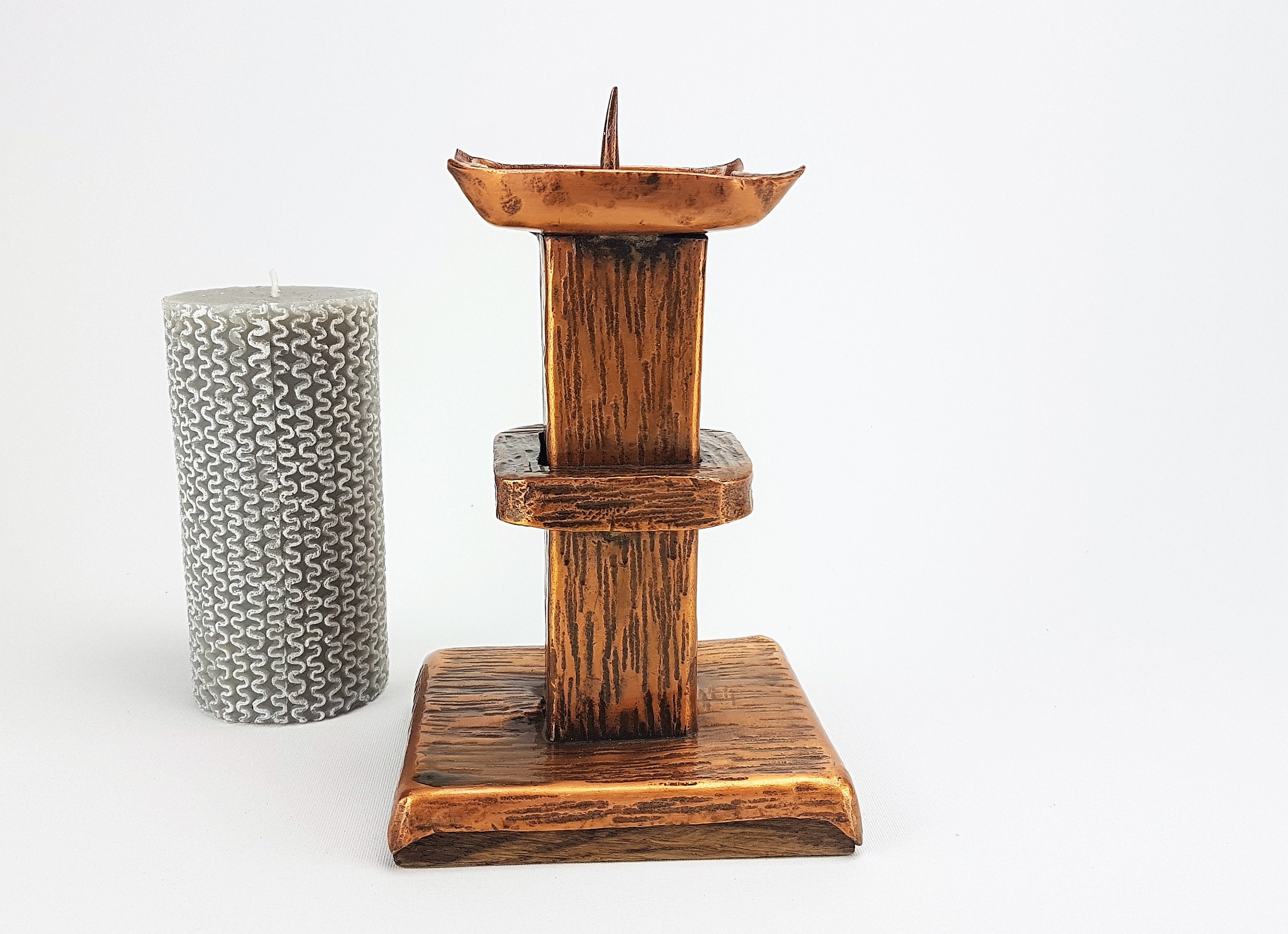 Copper Candlestick Handmade Vintage Candlestick Candlestick | Etsy