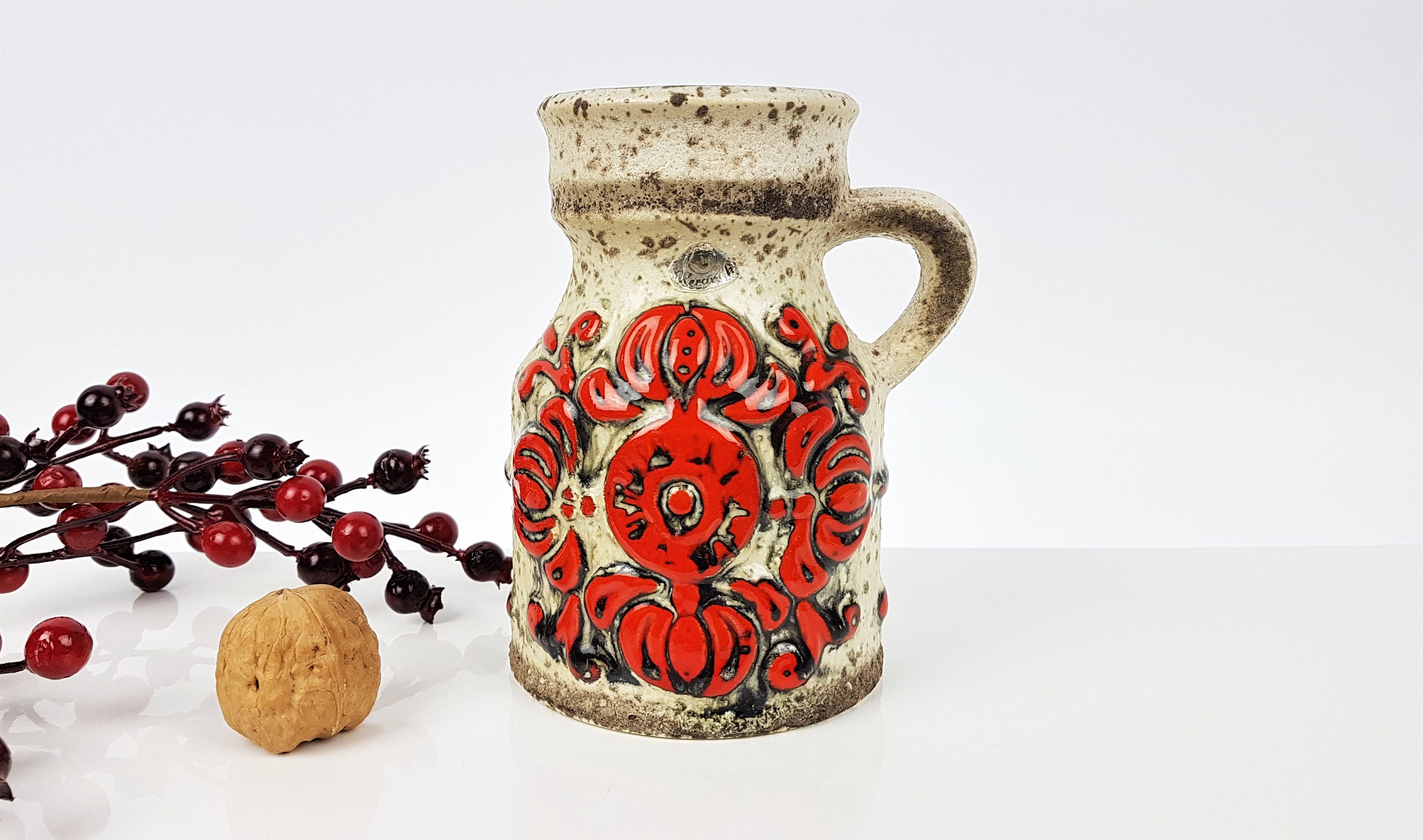 Studio Pottery Vase Jug Boho Mid Century Vase Home Decor Ibkas - Etsy