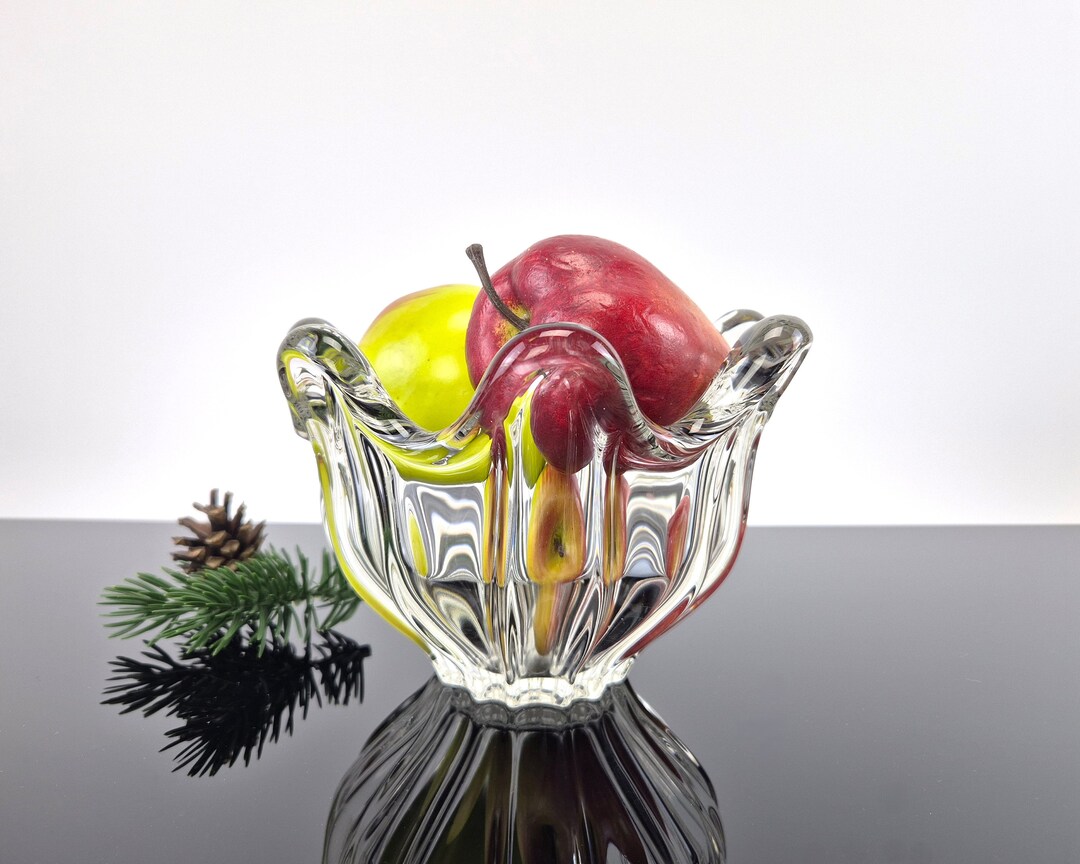 Vintage Crystal Bowl Noble Fruit Bowl Confectionery Bowl Decoration ...