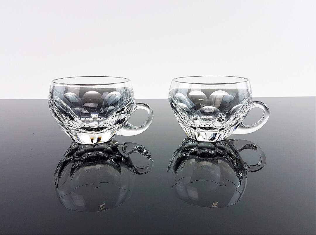 2 Noble Vintage Glass Cups Lead Crystal Punch Cups - Set 70s - Etsy