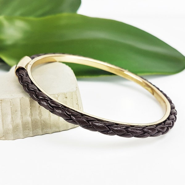 Leather Bangle - Etsy