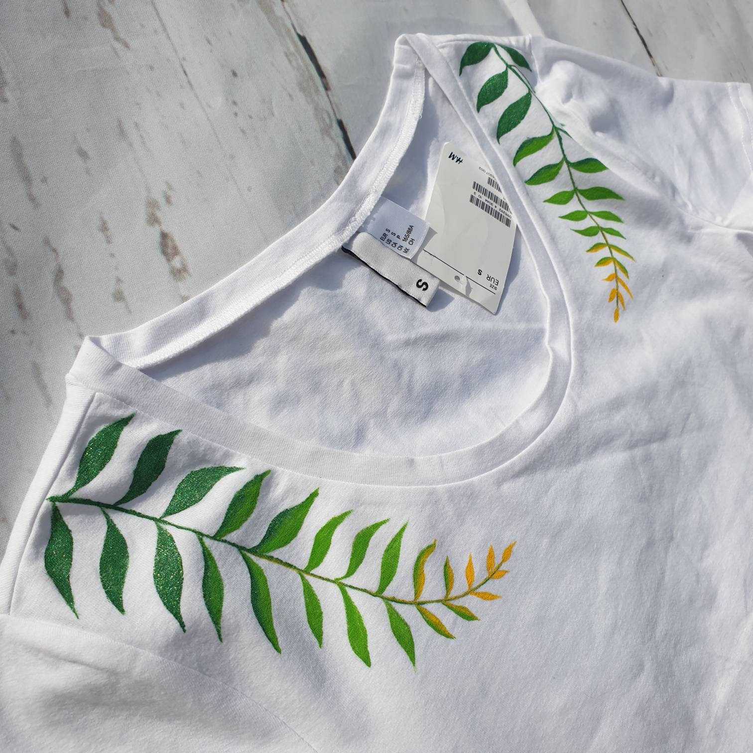 Tropical Painted Tee Hand Painted T-shirt Custom Painted | Etsy