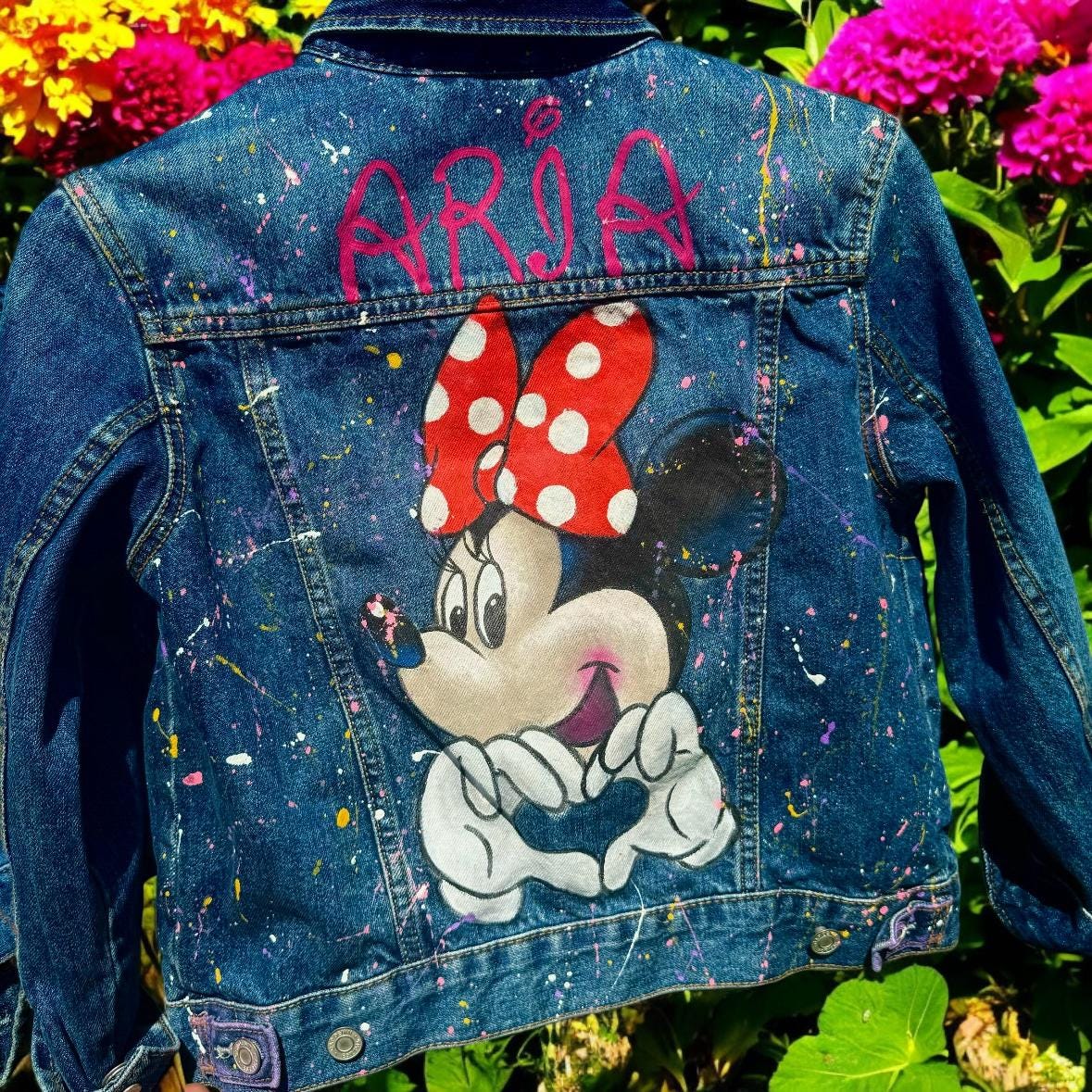 Custom Kids Denim Jacket Customised With Name Colourful Jackets Child ...