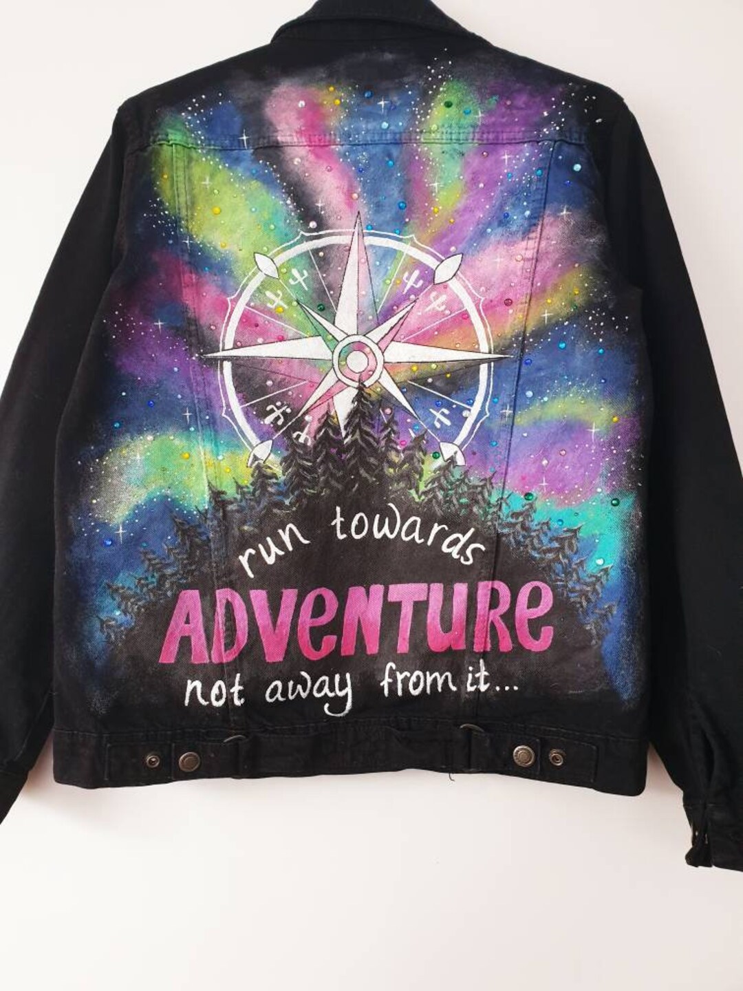 Hand Painted Jacket Custom Jacket Gift for Traveller Runner Customized ...