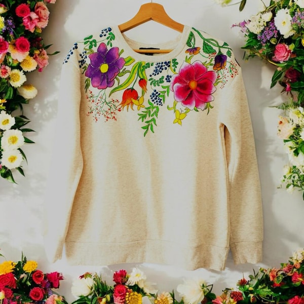 Painted Sweatshirt - Etsy