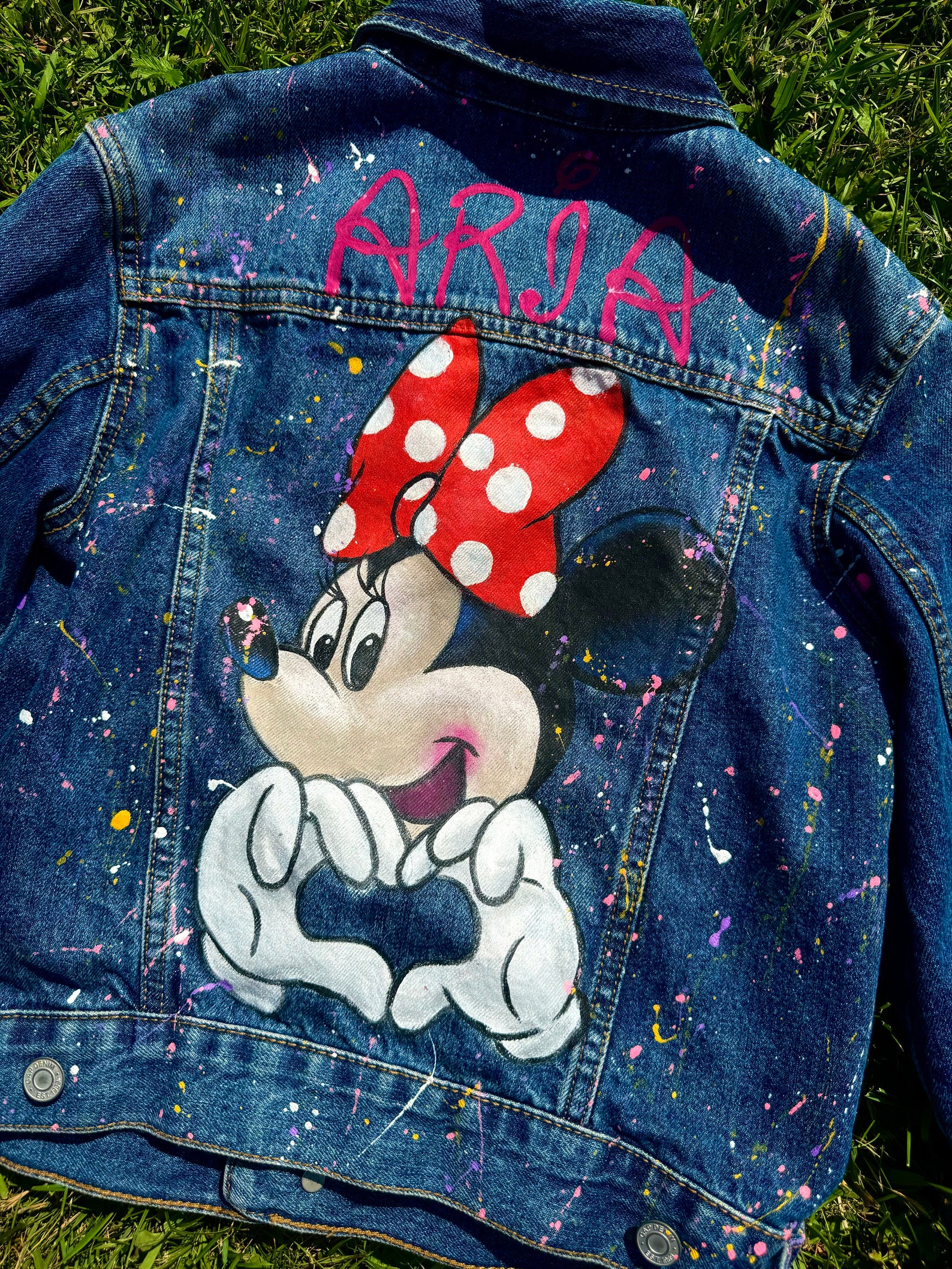 Custom Kids Denim Jacket Customised With Name Colourful Jackets Child ...