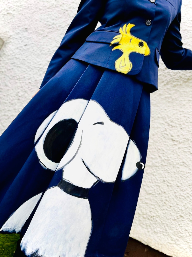 Hand-painted Snoopy & Woodstock Dress | Custom Cartoon Character ...