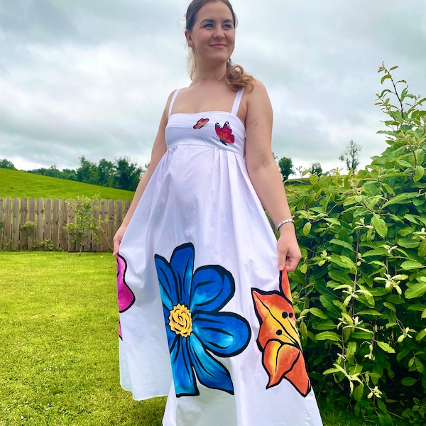 Hand Painted Wedding Dress - Etsy
