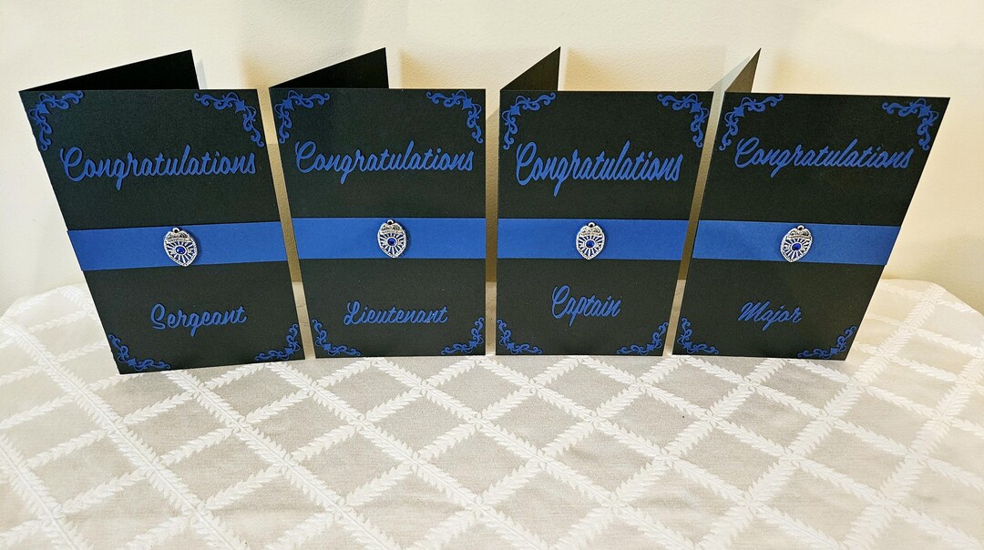 Congratulations Sergeant, Lieutenant, Captain or Major Police Card - Etsy