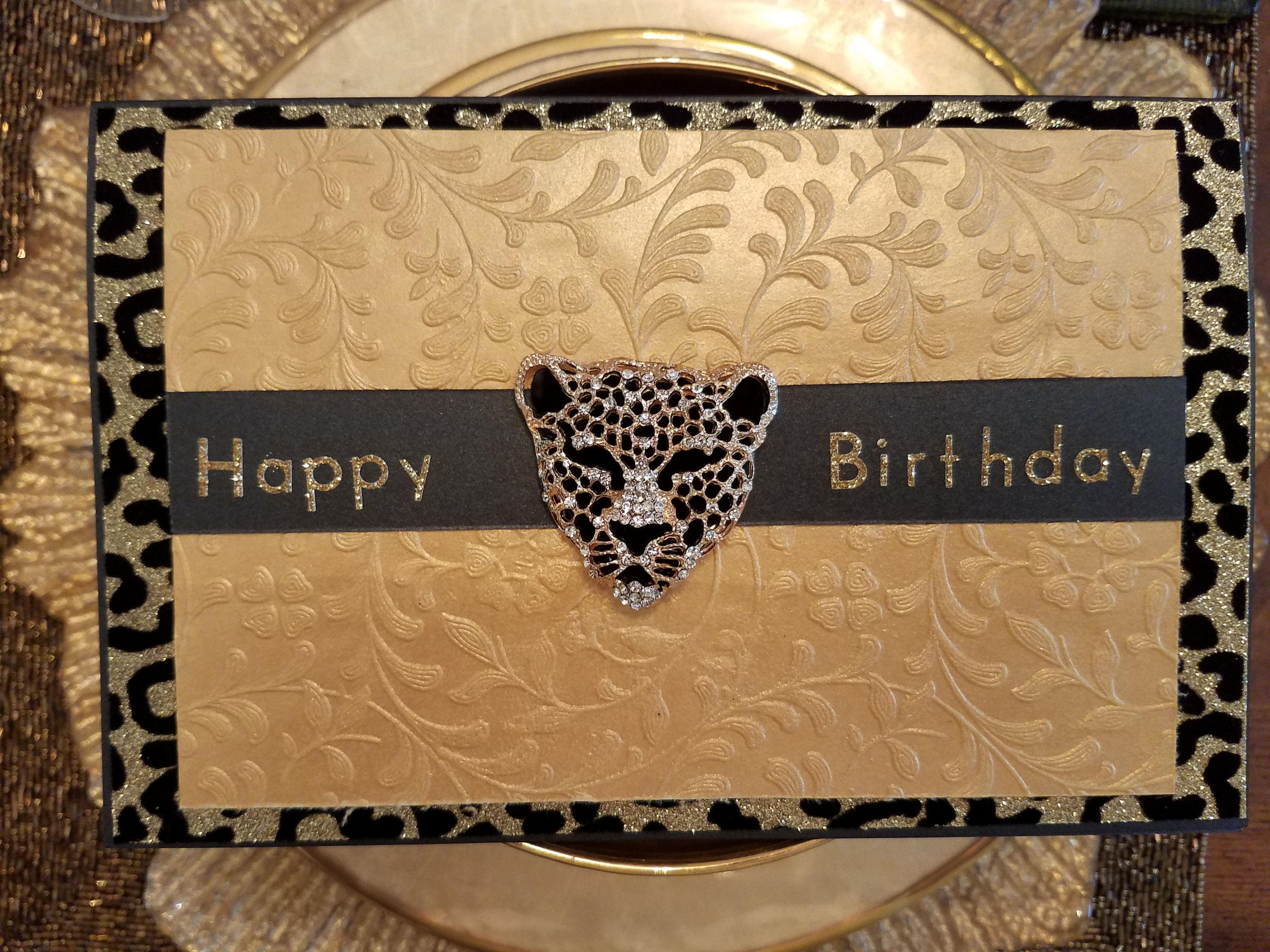 Leopard Medallion Birthday Card