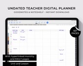 Teacher Planner Goodnotes Undated Digital Lesson Planner for - Etsy