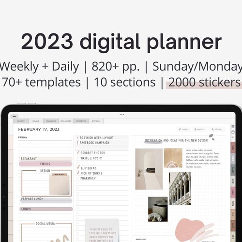 Premium 2023 Digital Planner Ipad Planner Goodnotes - Etsy