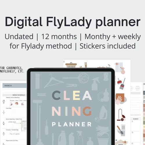 Flylady Control Journal Digital Cleaning Planner Zone - Etsy
