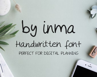 Handwritten All Caps Font - Etsy