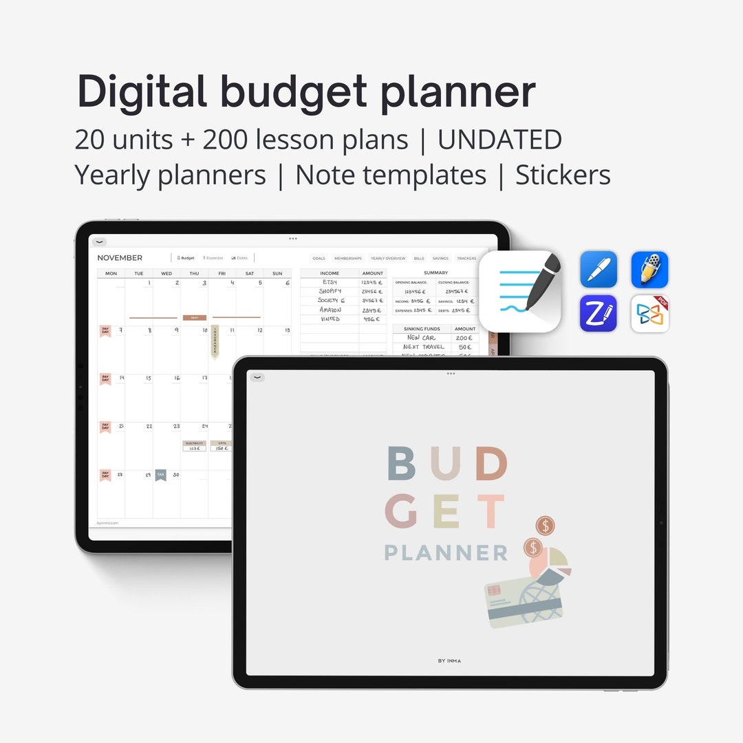 Digital Budget Planner Goodnotes, Finance Planner for iPad With Budget ...
