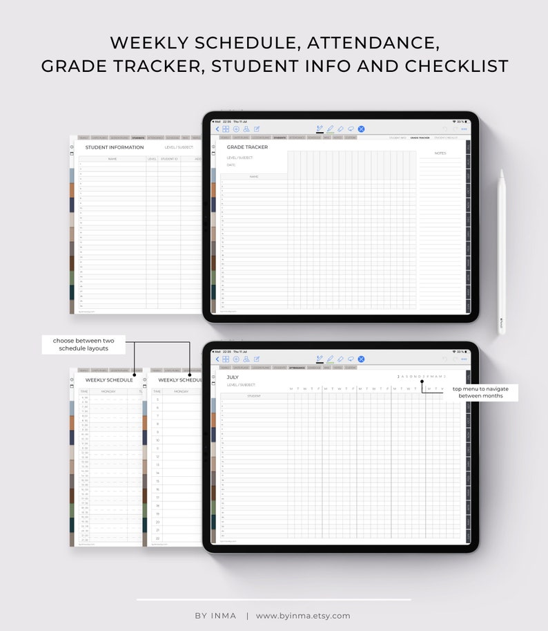 Teacher Planner Goodnotes Undated Digital Lesson Planner for | Etsy