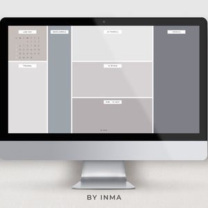 Desktop Wallpaper Organizer Calendar 2024, Minimal Desktop Background ...