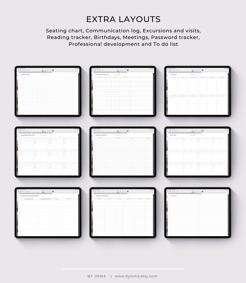 Teacher Planner Goodnotes Undated Digital Lesson Planner for | Etsy