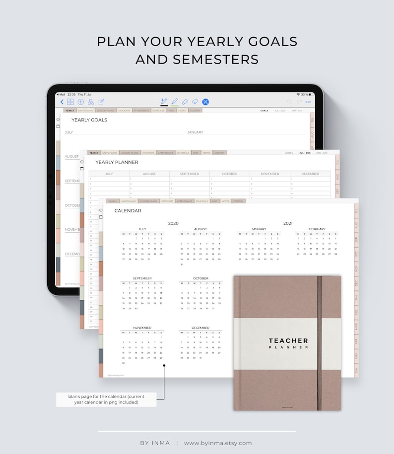 Teacher Planner Goodnotes Undated Digital Lesson Planner for - Etsy
