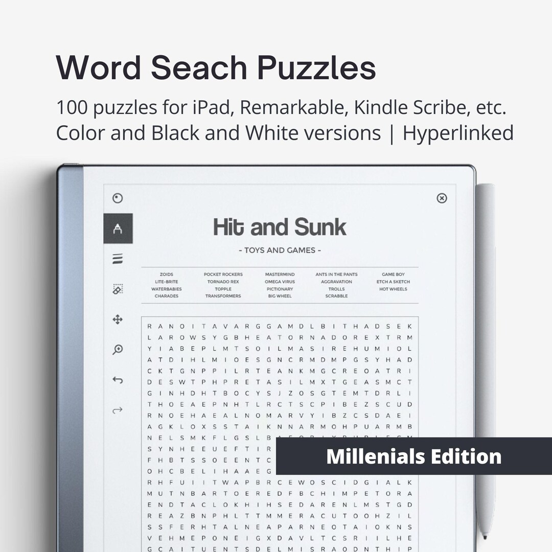 Remarkable Word Search Puzzles for Millennials. Digital Book With 100 ...