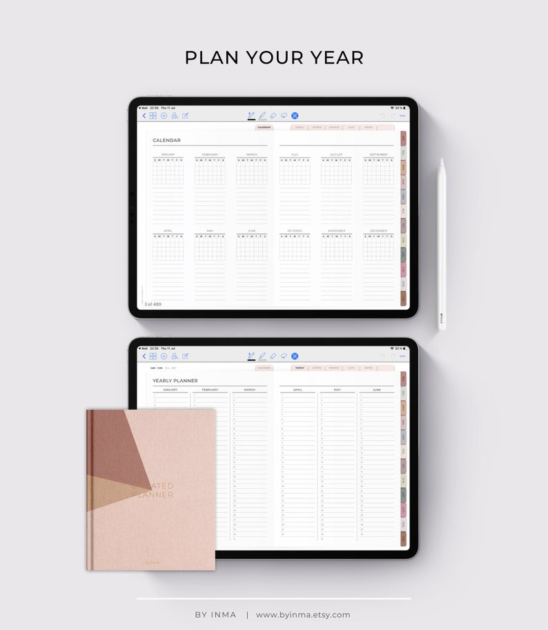 Digital Planner Goodnotes. UNDATED Daily Weekly and Monthly | Etsy