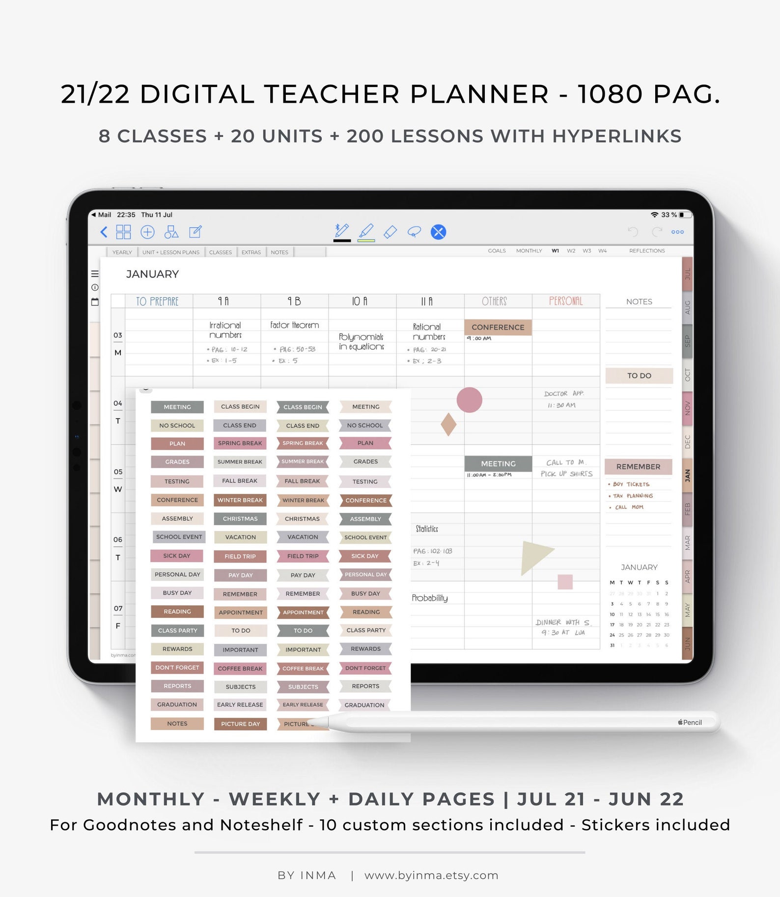 Free digital teacher planner goodnotes 2022 - consultgolf