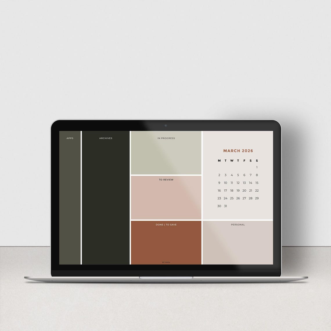 Desktop Wallpaper Organizer for Work With Calendar 2026, Desktop ...