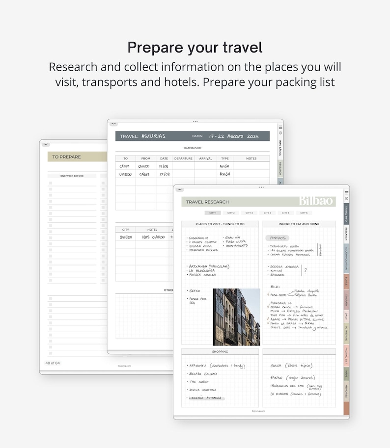 Digital Travel Journal Goodnotes, Digital Travel Planner Organizer for ...