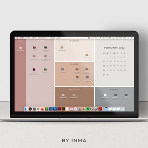 Desktop Organizer Wallpaper Pink, Calendar 2024, Minimal Desktop ...