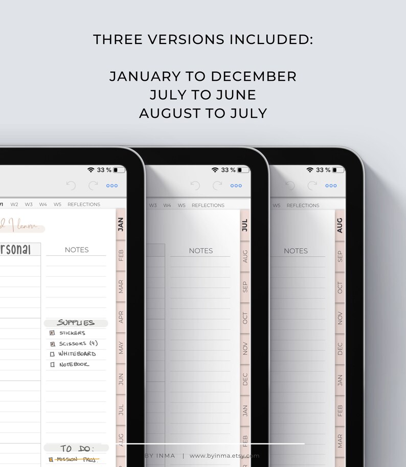 Teacher Planner Goodnotes Undated Digital Lesson Planner for - Etsy