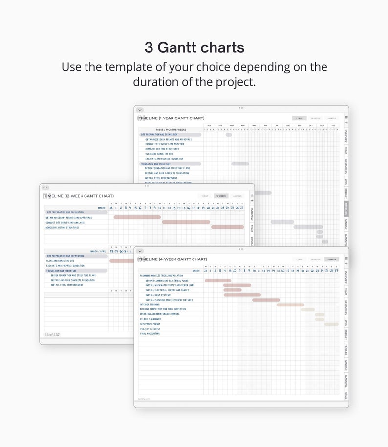 Digital Project Planner Goodnotes PDF Digital Work Planner - Etsy