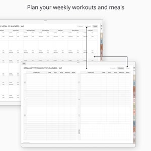 Digital Fitness Planner Goodnotes, Digital Health Planner, Wellness ...