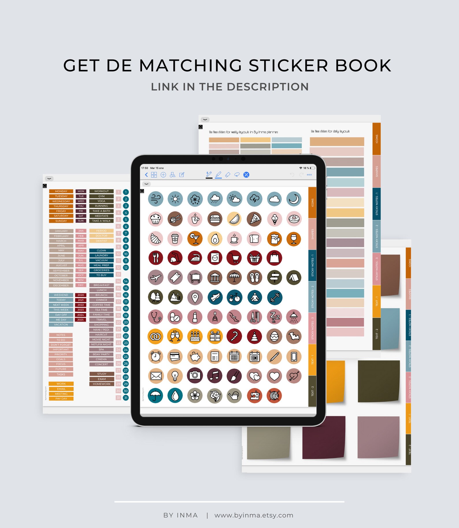 Digital notebook Goodnotes iPad dark mode Notability journal | Etsy