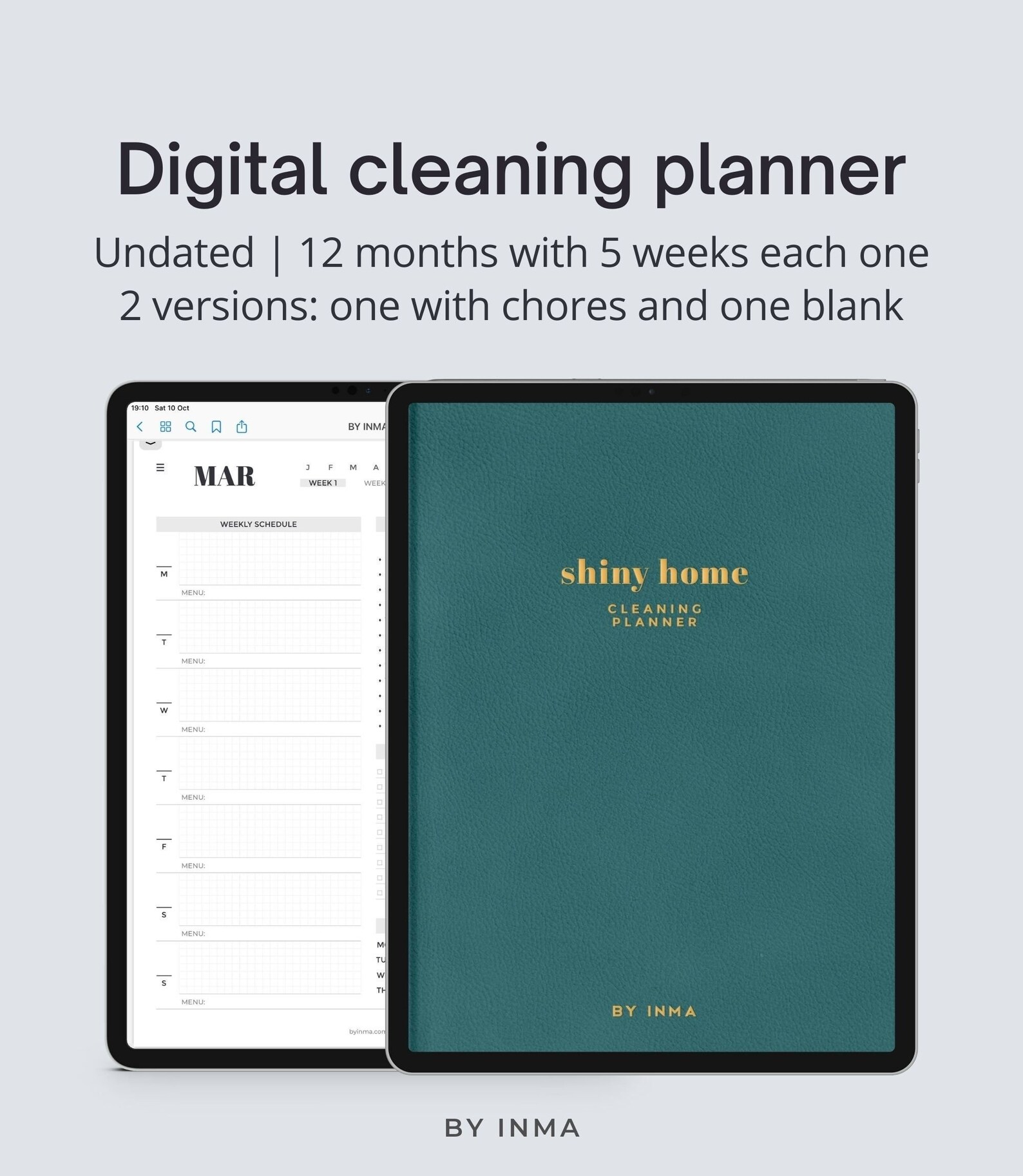 Digital Cleaning Planner Goodnotes, Cleaning Checklist by Task ...