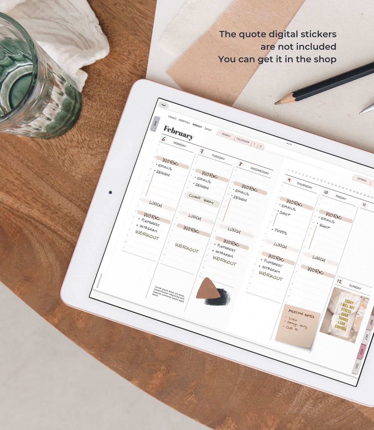 Digital Planner Goodnotes UNDATED Daily and Weekly Planner - Etsy