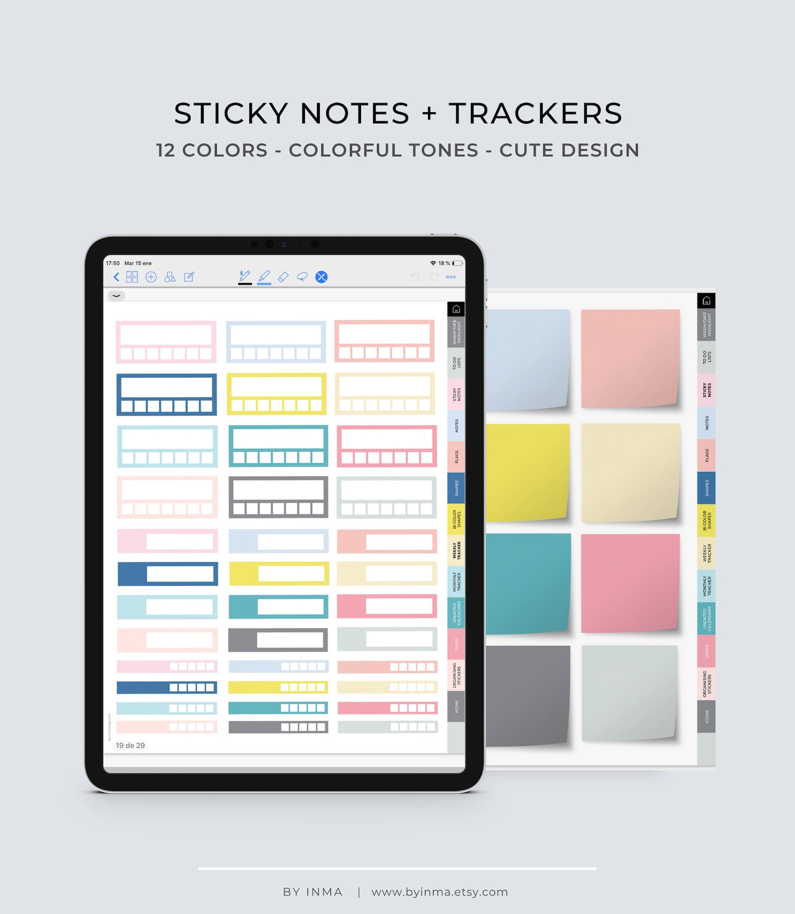 Digital Sticker Book Goodnotes Ipad Planner. Functional Pre | Etsy