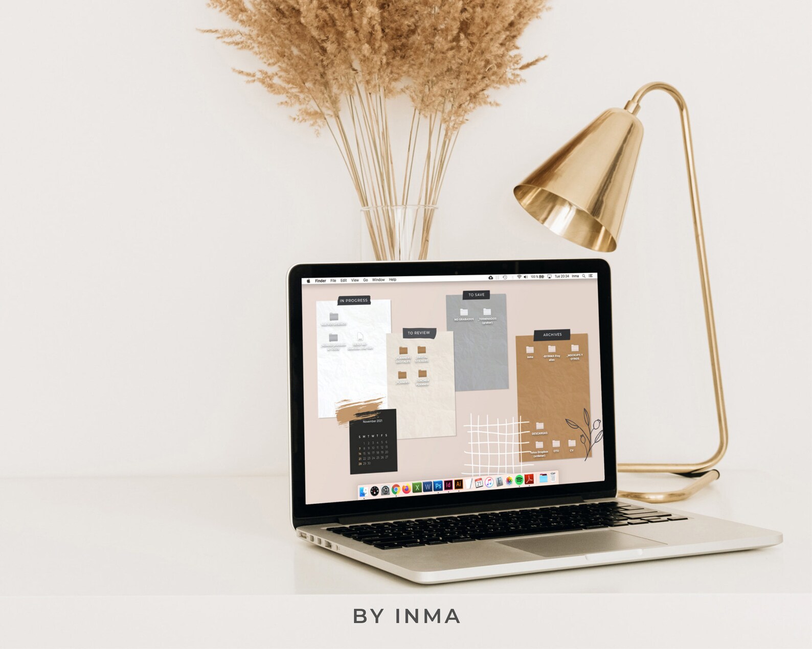 Aesthetic Desktop Wallpaper Organizer With 2023 Calendar Mood - Etsy