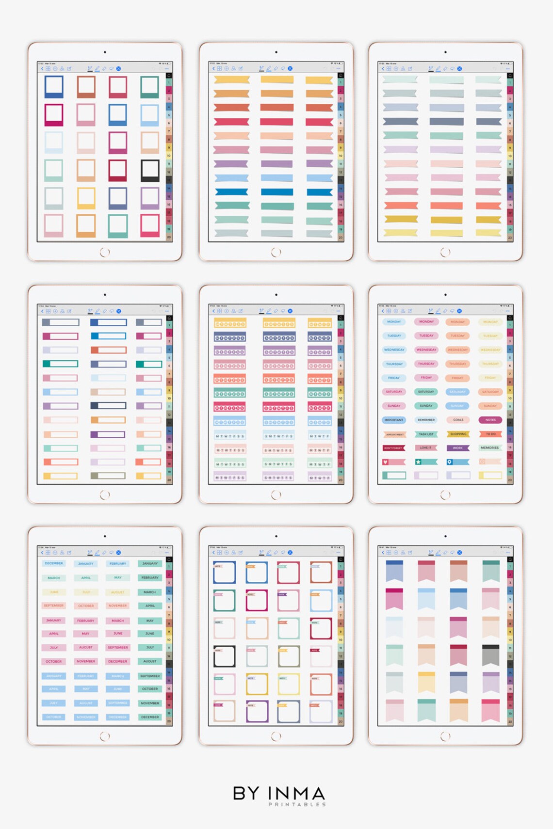 Digital Stickers Goodnotes Ipad Planner. Sticker Book With 800 | Etsy