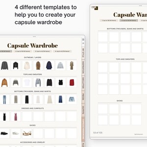Capsule Wardrobe Planner for Ipad, Digital Outfit Planner for Goodnotes ...