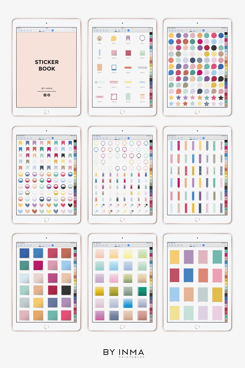 Digital Stickers Goodnotes Ipad Planner. Sticker Book With 800 | Etsy