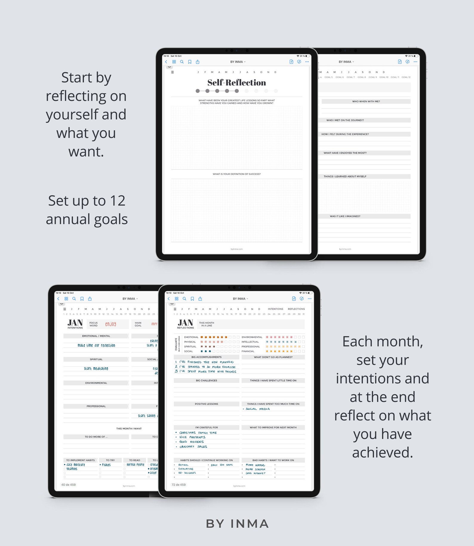 Self Care Journal Digital Daily Check in Journal Self Care - Etsy