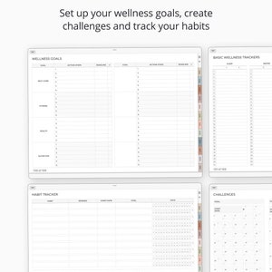 Digital Fitness Planner Goodnotes, Digital Health Planner, Wellness ...