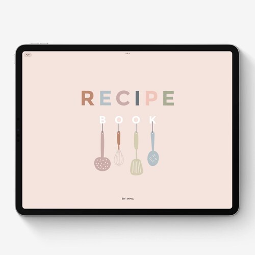 Recipe Book Meal Planner Recipe Journal Digital Cookbook - Etsy