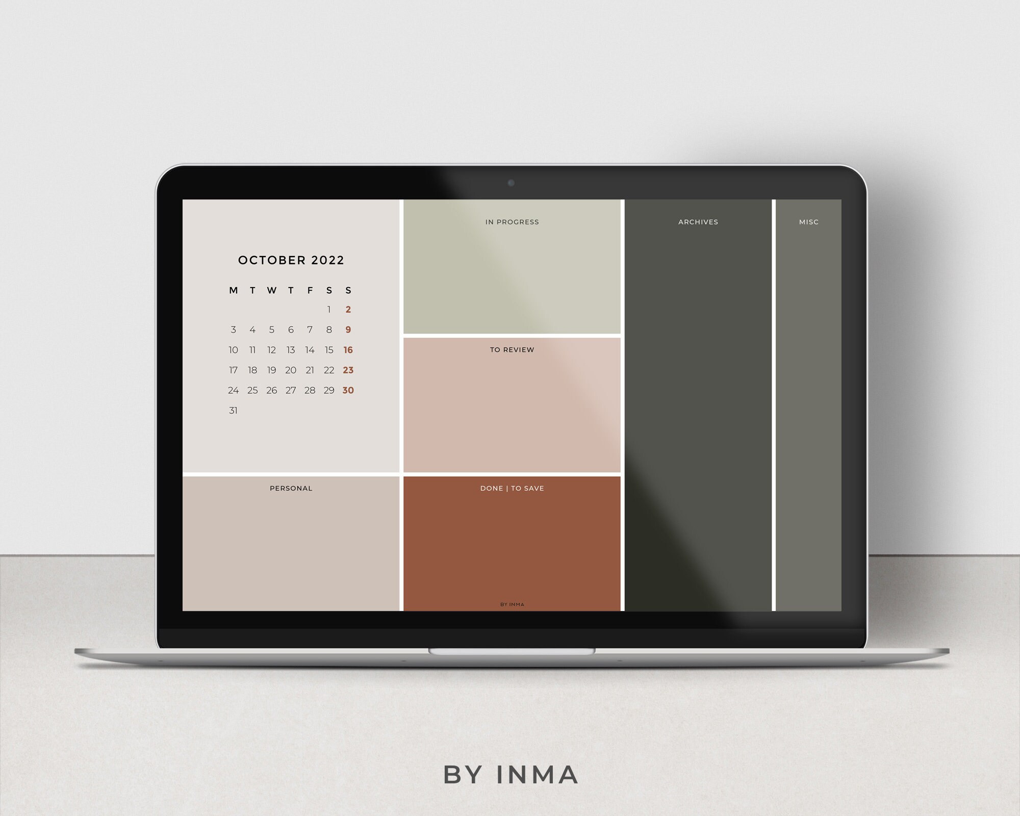 Minimalist desktop background Desktop wallpaper organizer calendar 2022 ...