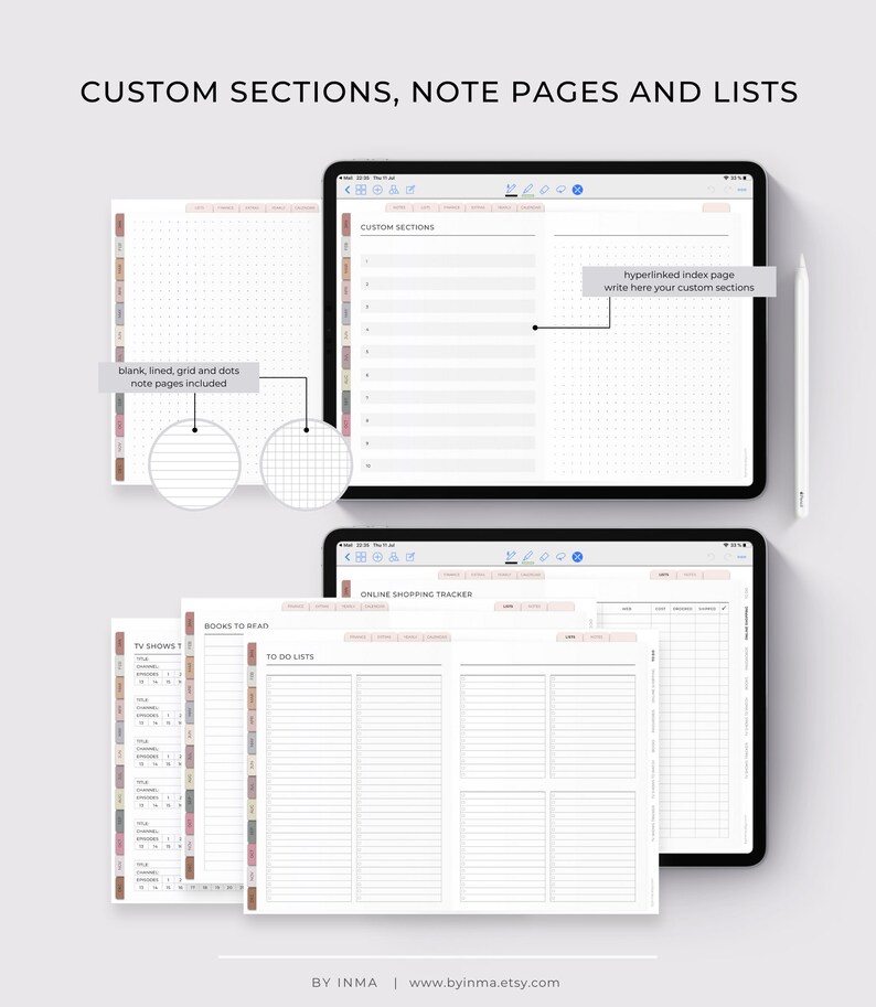 Digital Planner Goodnotes. UNDATED Daily Weekly and Monthly | Etsy